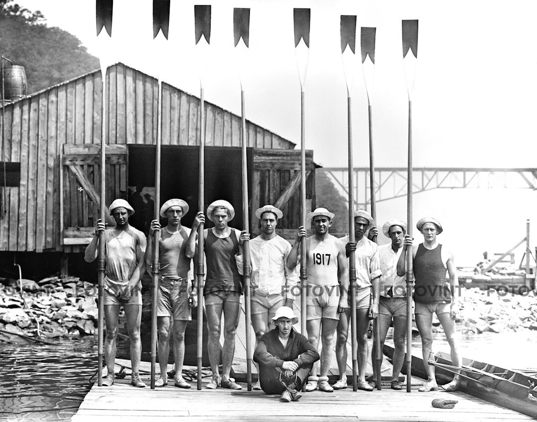 1914 CORNELL ROWING TEAM Crew Photo Picture Nautical Art Photograph ...