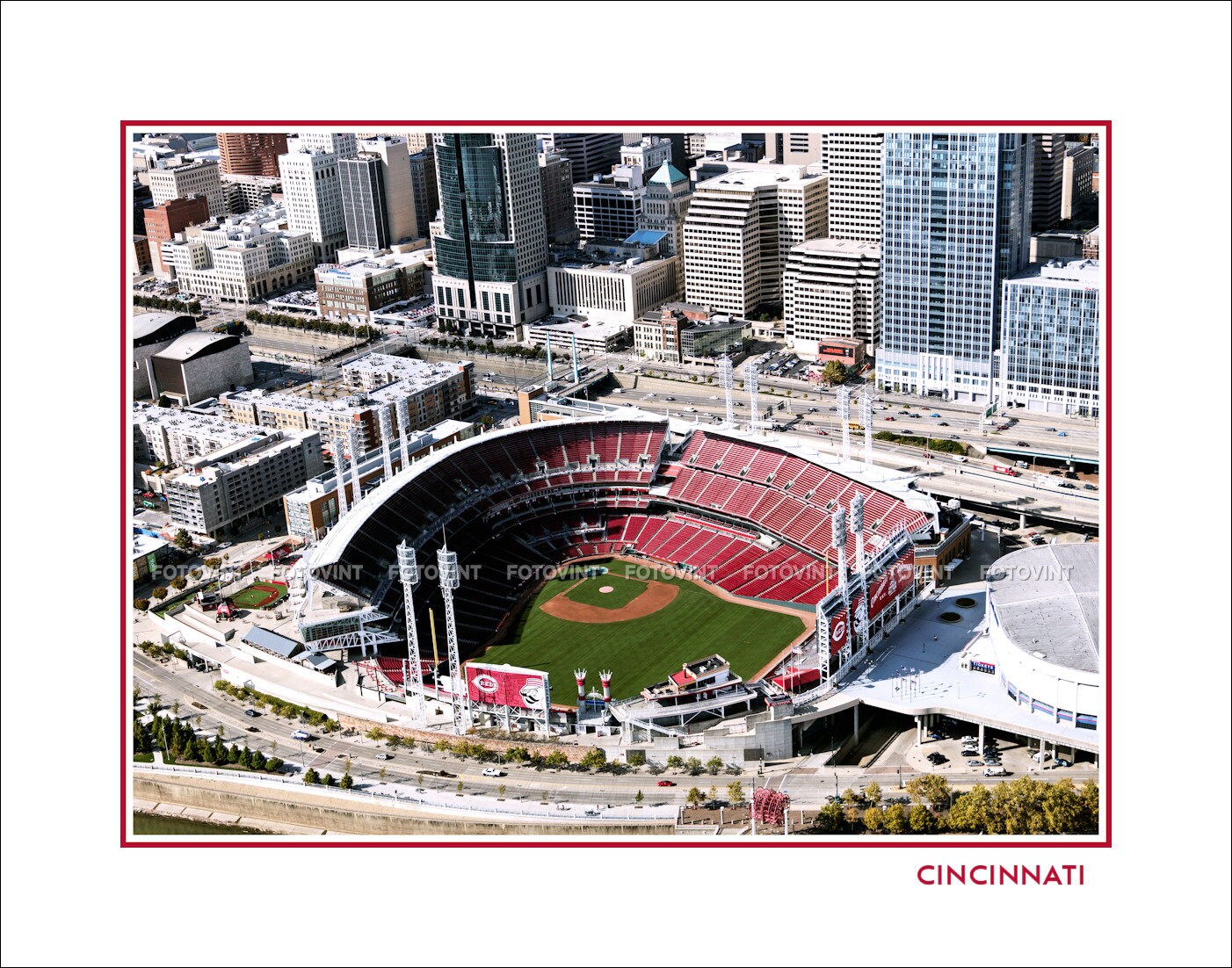 GREAT AMERICAN Ball Park Photo Picture Poster CINCINNATI Reds | Etsy