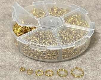 Gold Split Rings | Etsy