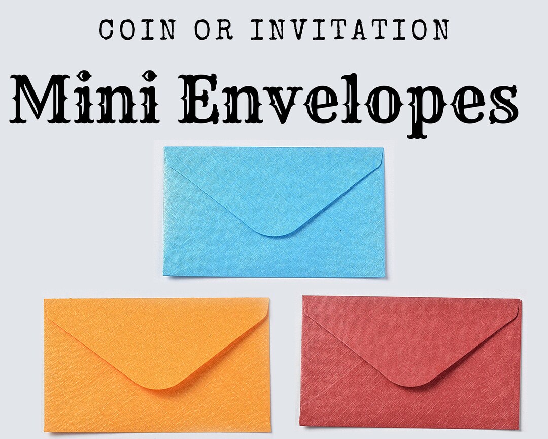 25 MINI Envelopes, Textured Envelopes With A Classy Sheen/sparkle ...