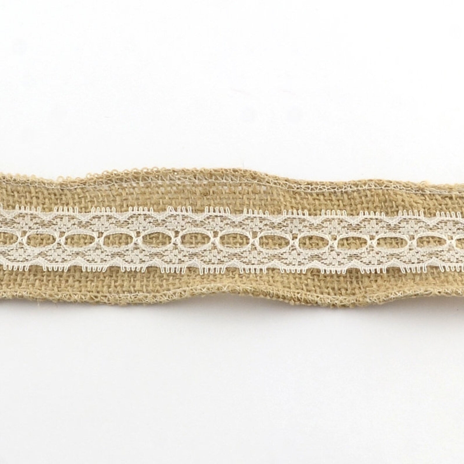 1 Roll Burlap Ribbon With Lace 5 Meters Hemp Ribbon Jute - Etsy