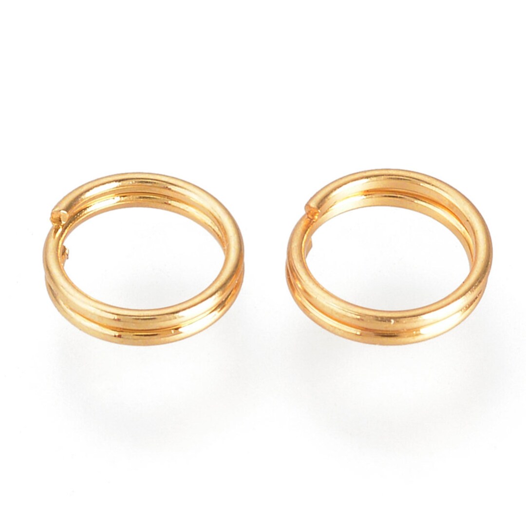 10, 25, or 50 Mini Split Rings, Size 5mm 6mm 8mm, Golden Stainless ...