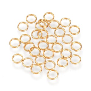 10, 25, or 50 Mini Split Rings, Size 5mm 6mm 8mm, Golden Stainless ...
