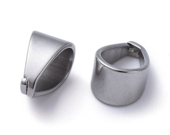 Square Stainless Steel Pinch Bails/links - Etsy
