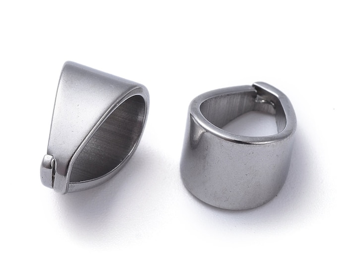 Square Stainless Steel Pinch Bails/links - Etsy