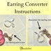 5, 10, 15 Pairs Plastic Earring Converters, Hypoallergenic, Change ...