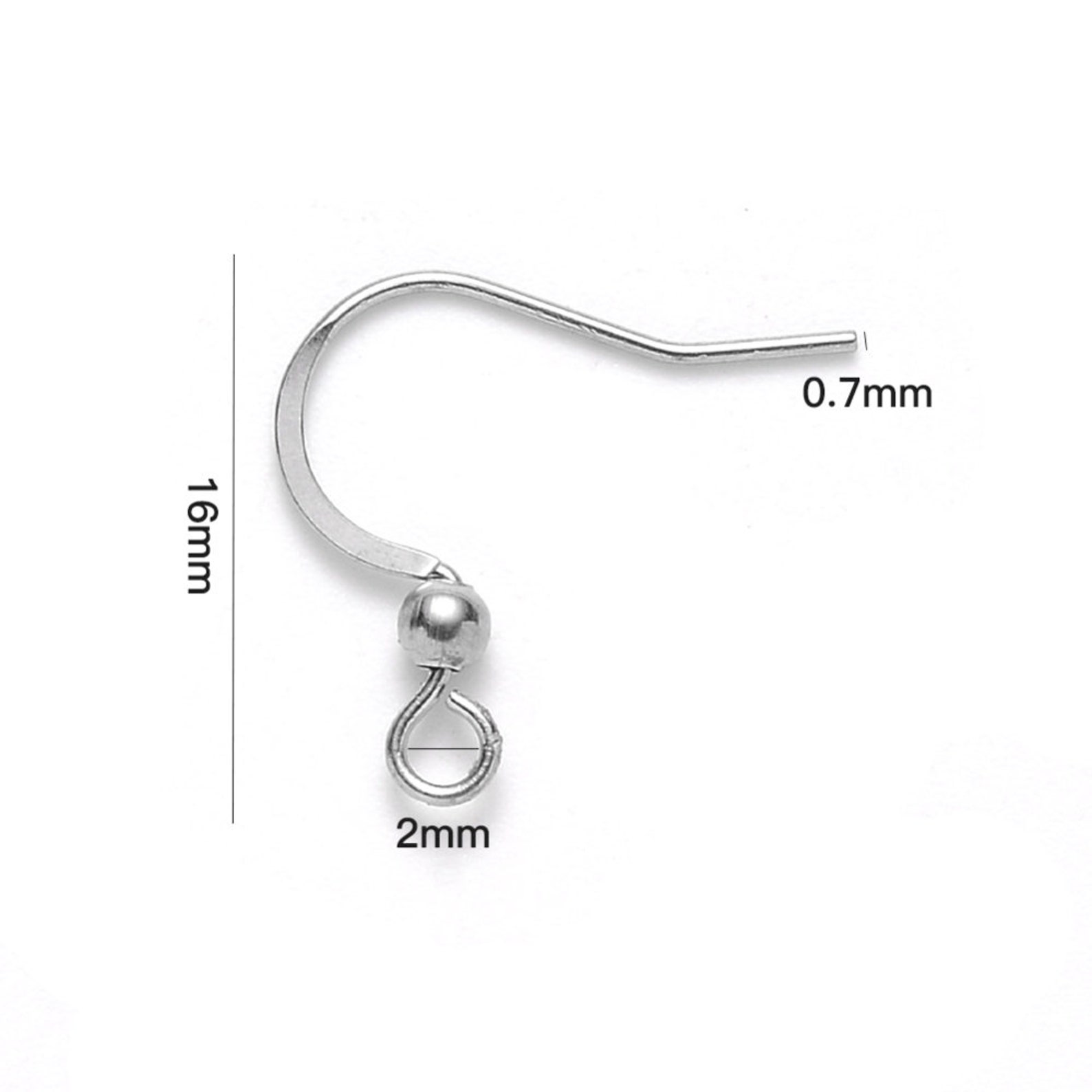 10 or 25 Pairs Stainless Steel Ear Hooks Hypoallergenic Ball - Etsy