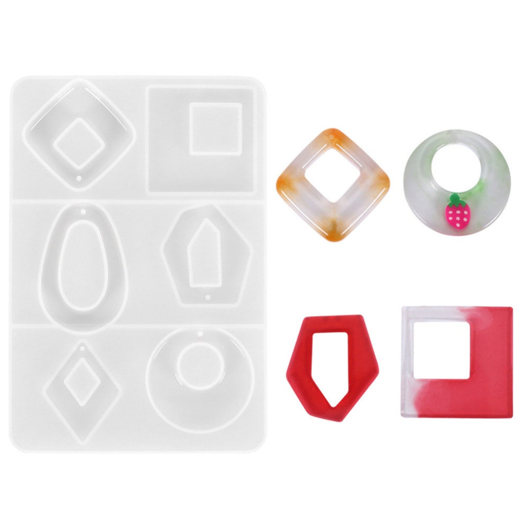 6 Mix Shape Silicone Mold for DIY Jewelry Making, DIY Pendants, Earring ...