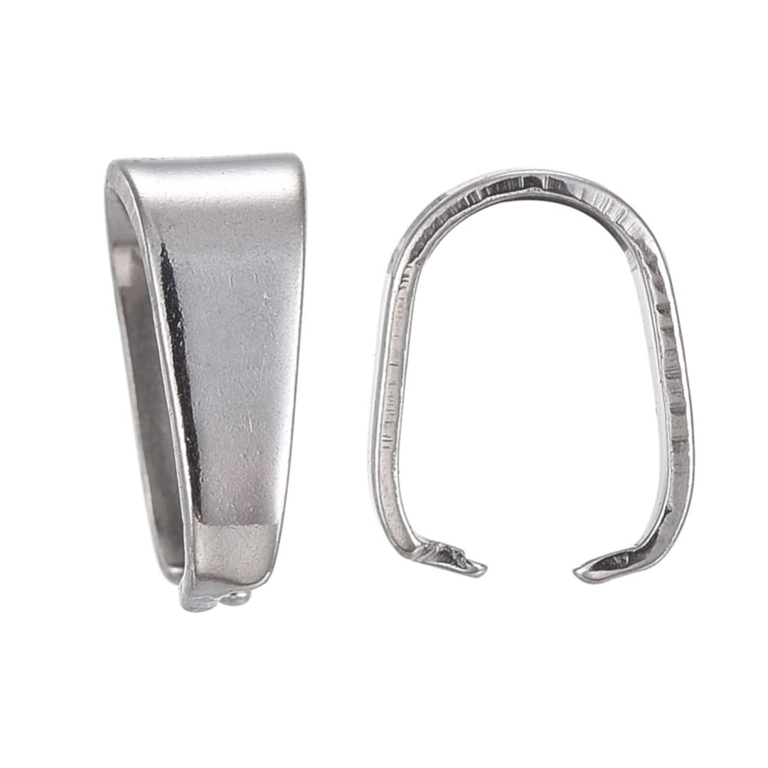 10 or 20 Small, Large, X-large, Long Smooth Pinch Bails, Stainless ...