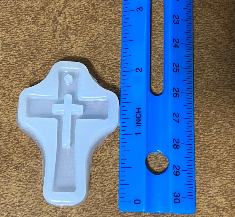 Cross Crucifix With Raised Inner Cross in the Center Mold - Etsy