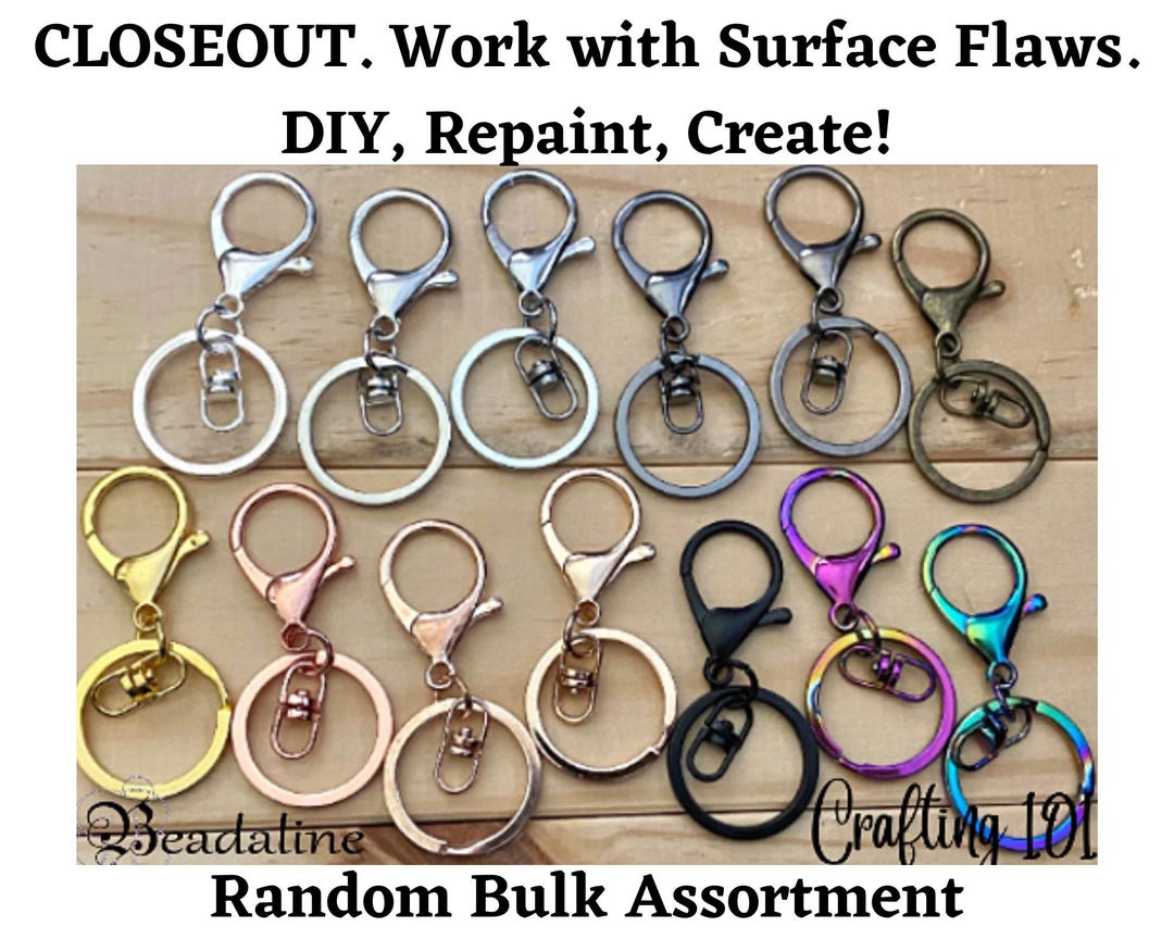 CLOSEOUT 20 Keychains, Mixed Colors, WORK but Contain Surface Flaws ...