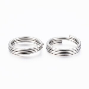 10, 25, or 50 Mini Split Rings, Size 5mm 6mm 8mm 12mm, Stainless Steel ...