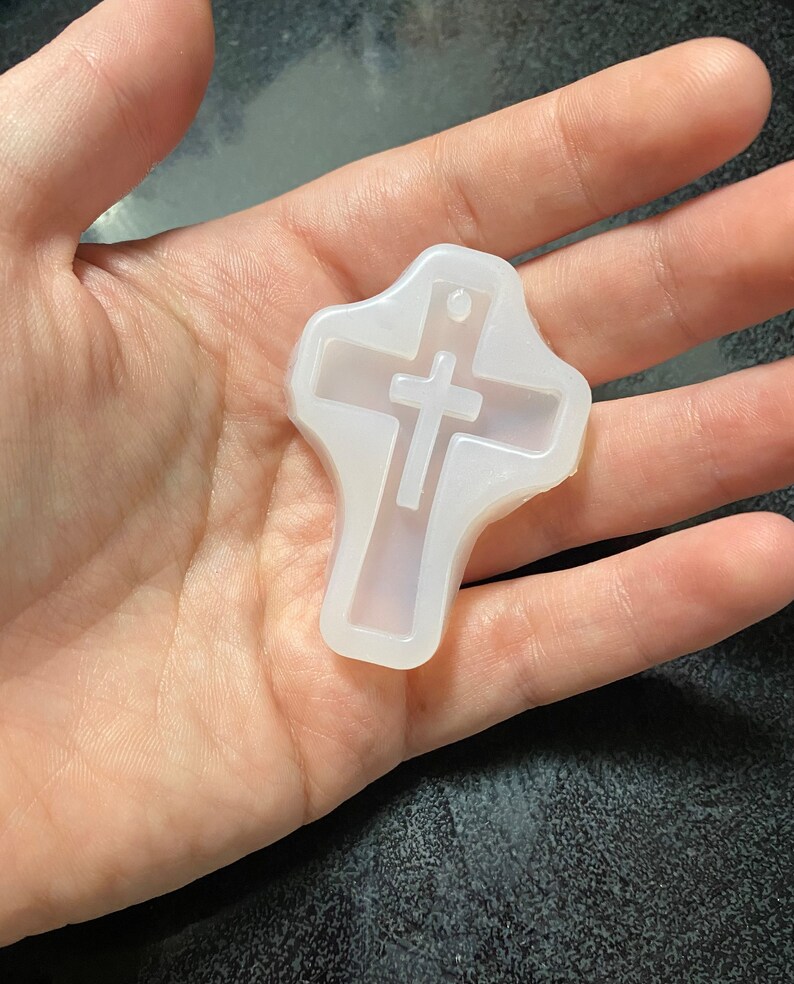 Cross Crucifix With Raised Inner Cross in the Center Mold - Etsy
