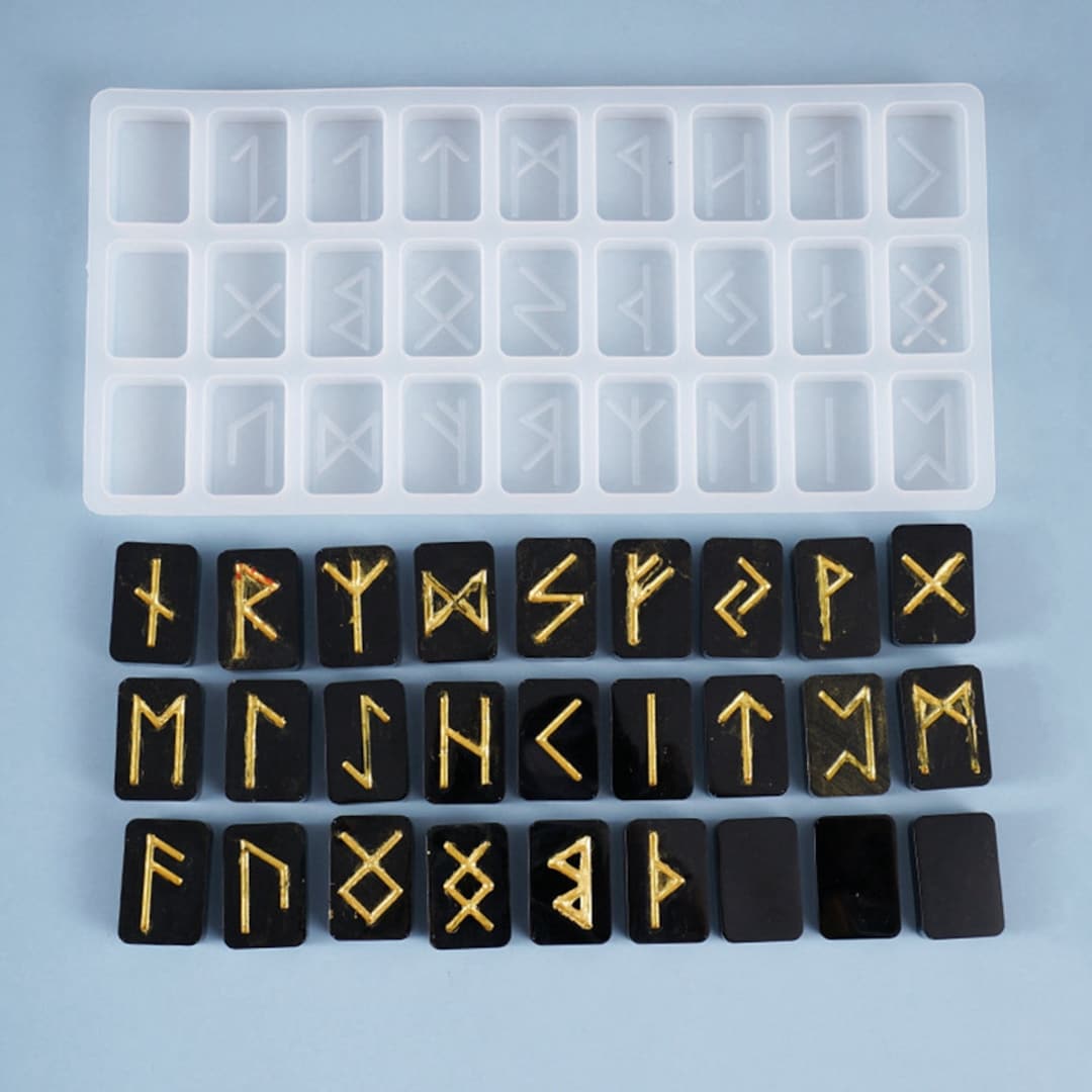 Runes, Futhark, Futhorc Silicone Mold, DIY Game Mold, Blocks, Gift Idea, DIY Candy Chocolate ...
