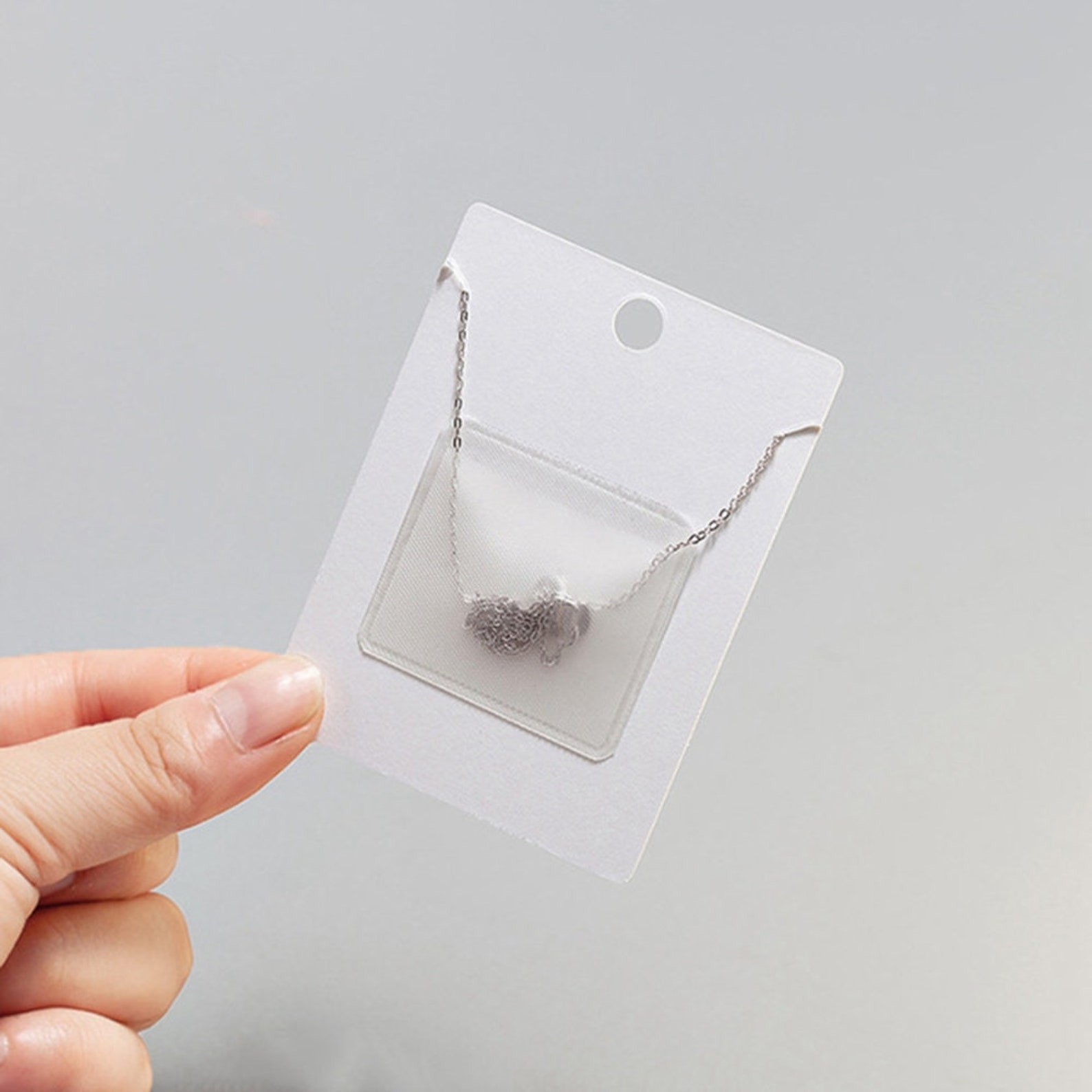 20 Plastic Necklace Display Pouches, Self-adhesive, Holds Loose ...