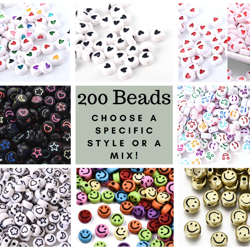 Colorful Flat Mix Beads - Etsy
