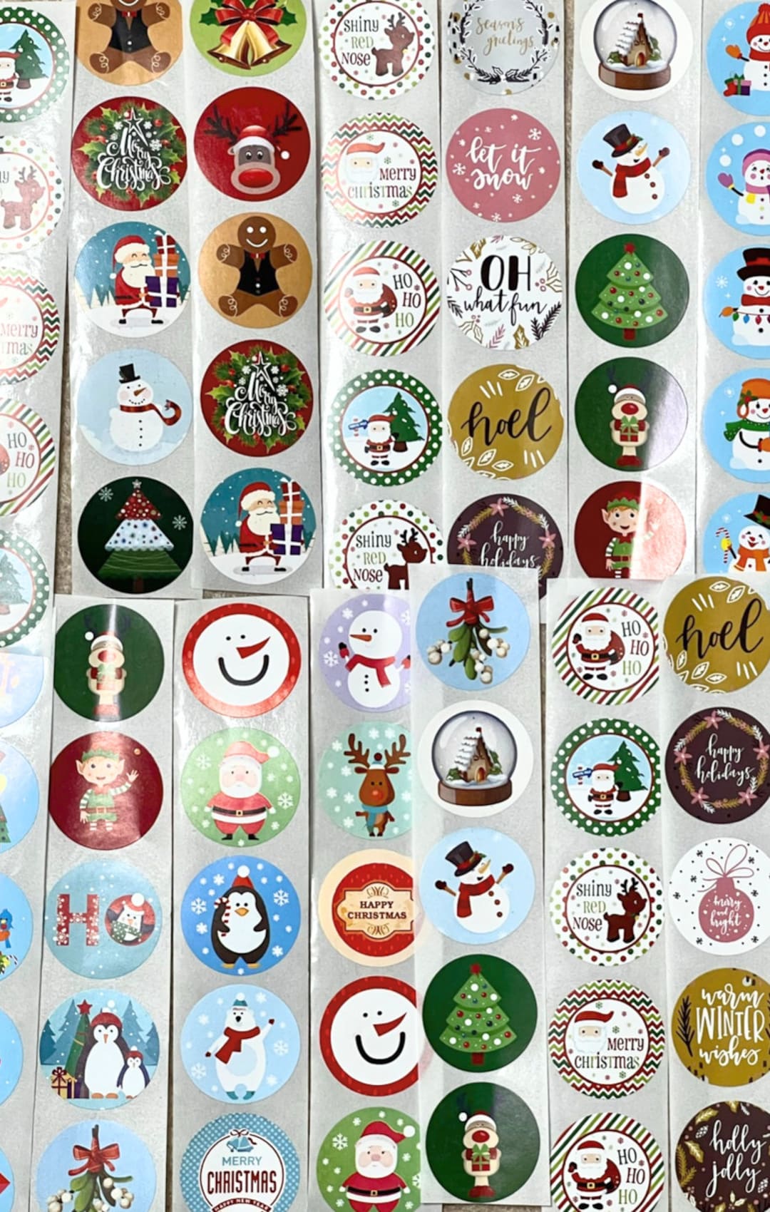 150 Holiday Stickers, 25mm, Mixed Christmas Stickers, Self-adhesive ...