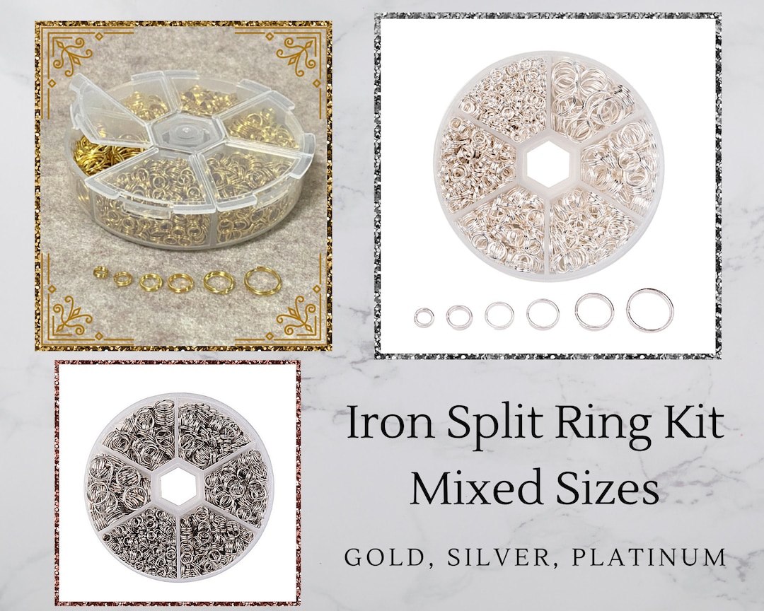 1000 (approx) Split Rings, Gold, Silver, Platinum, Mixed Sizes, Jewelry ...