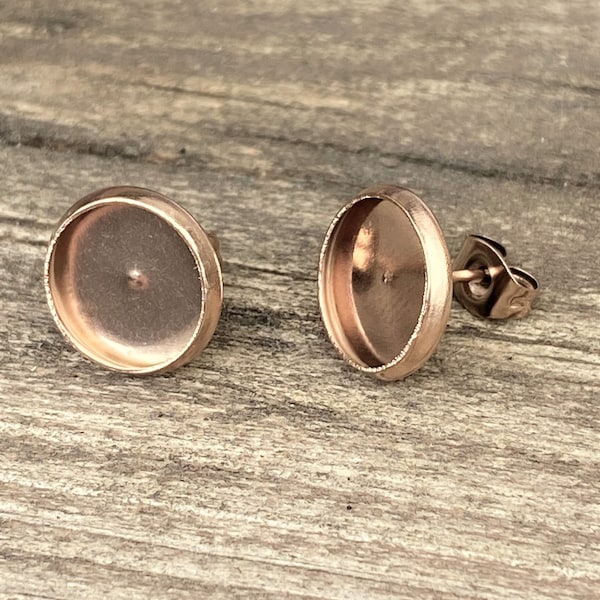 Bezel Cup Earrings - Etsy