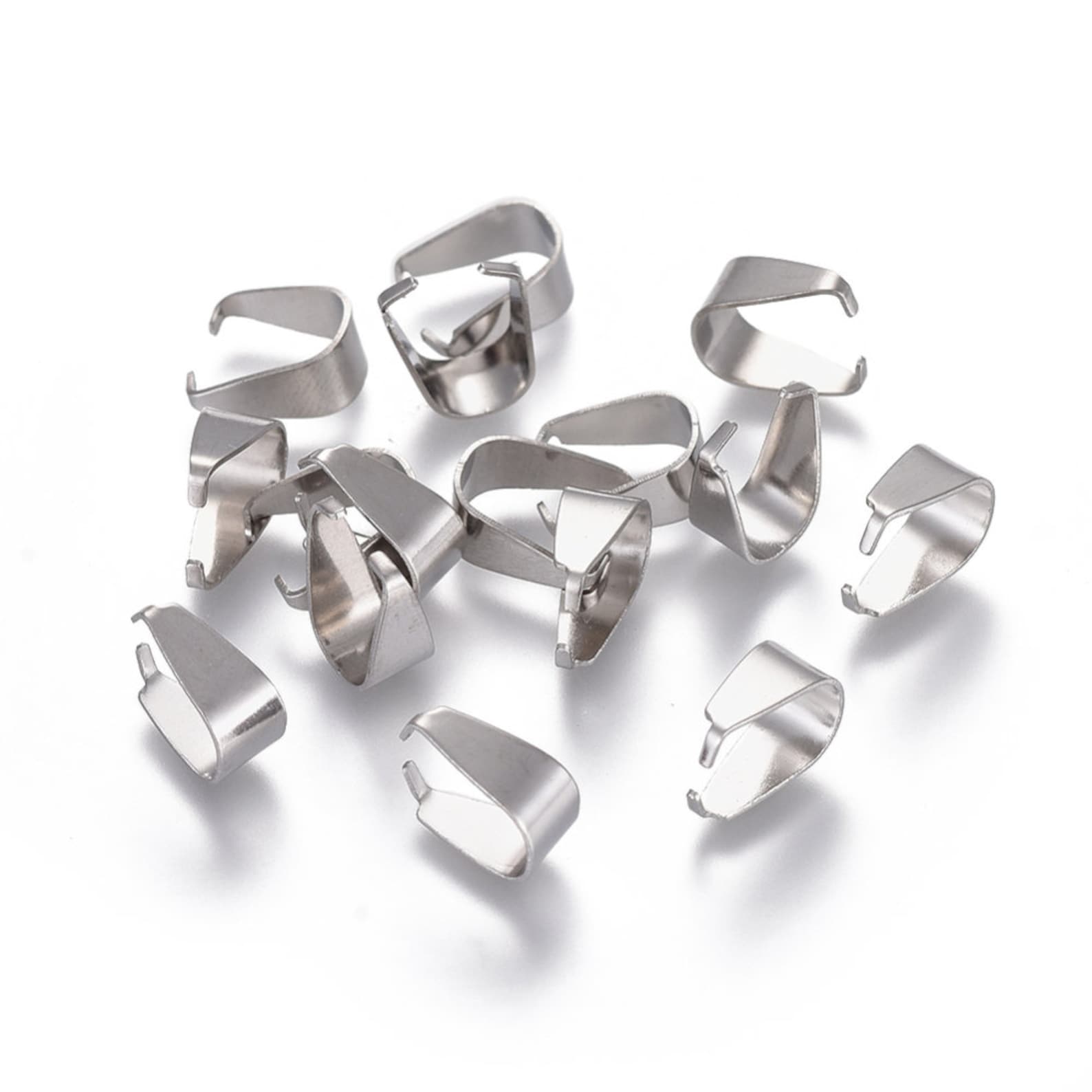 5 10 or 20 Large or Small Easy-flex Pinch Bails Stainless | Etsy