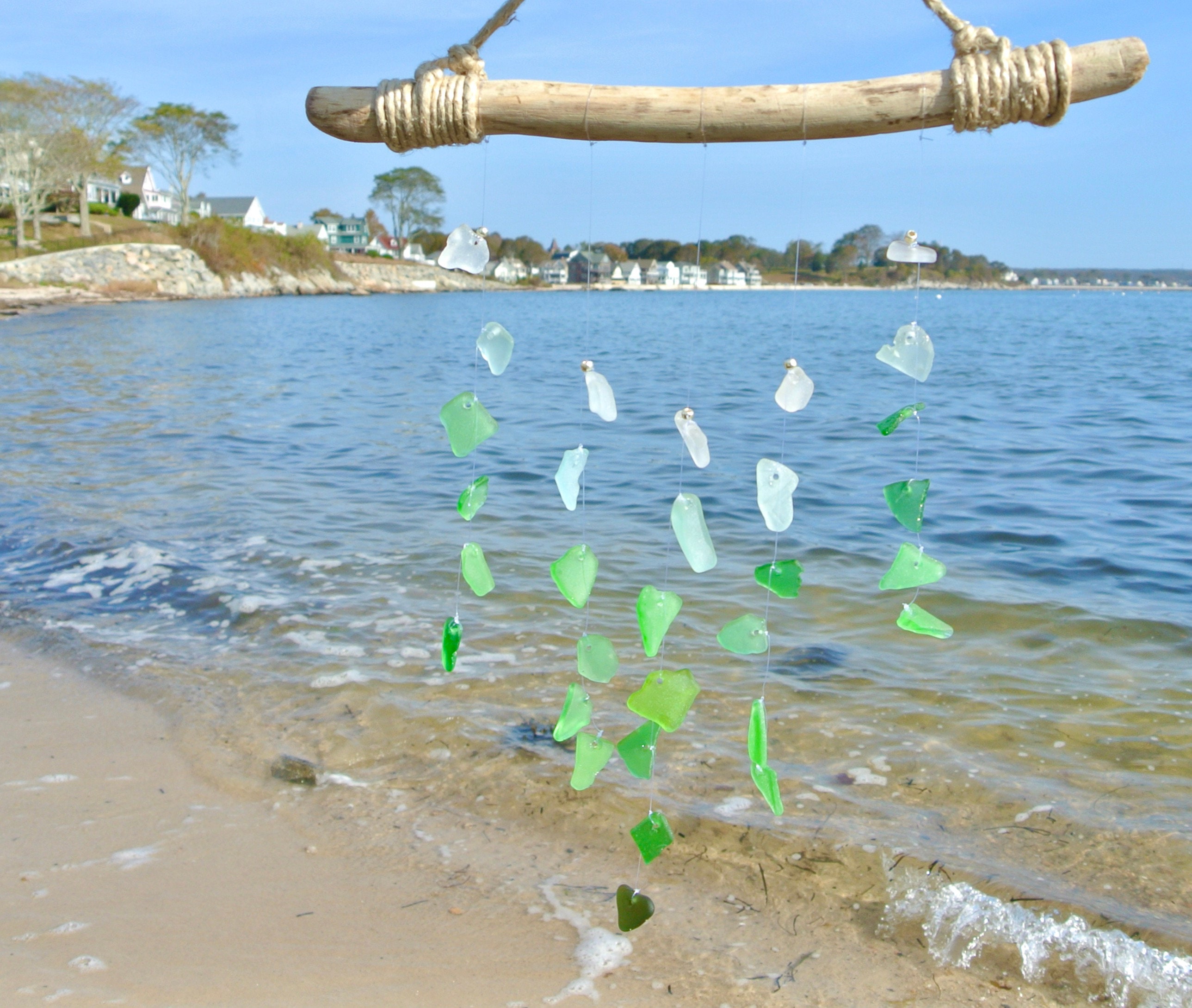Green Ombré Sea Glass Sun Catcher - Etsy