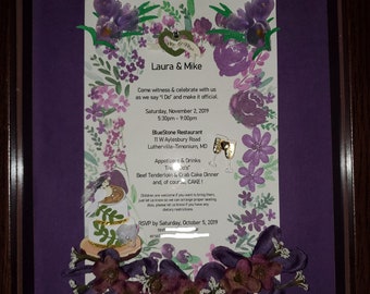 Shadow Box Custom Wedding Invitation - Etsy
