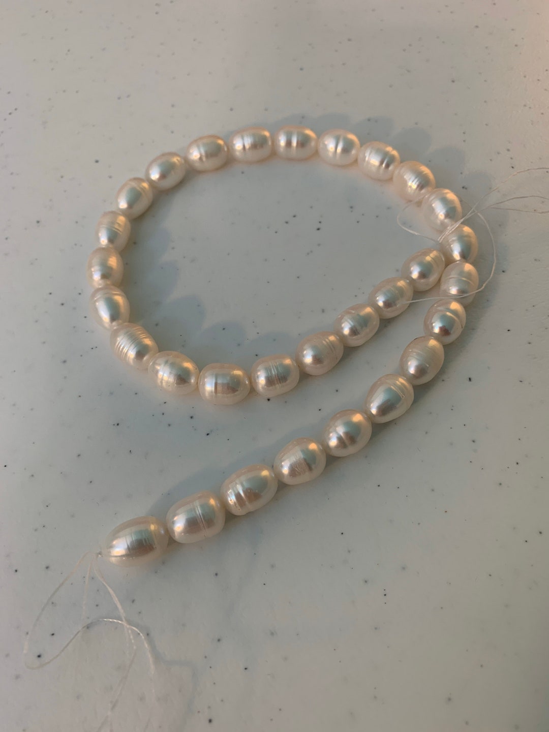 Real PEARL Lot, Full Drilled, OVAL and Teardrop Shaped LARGE Real ...