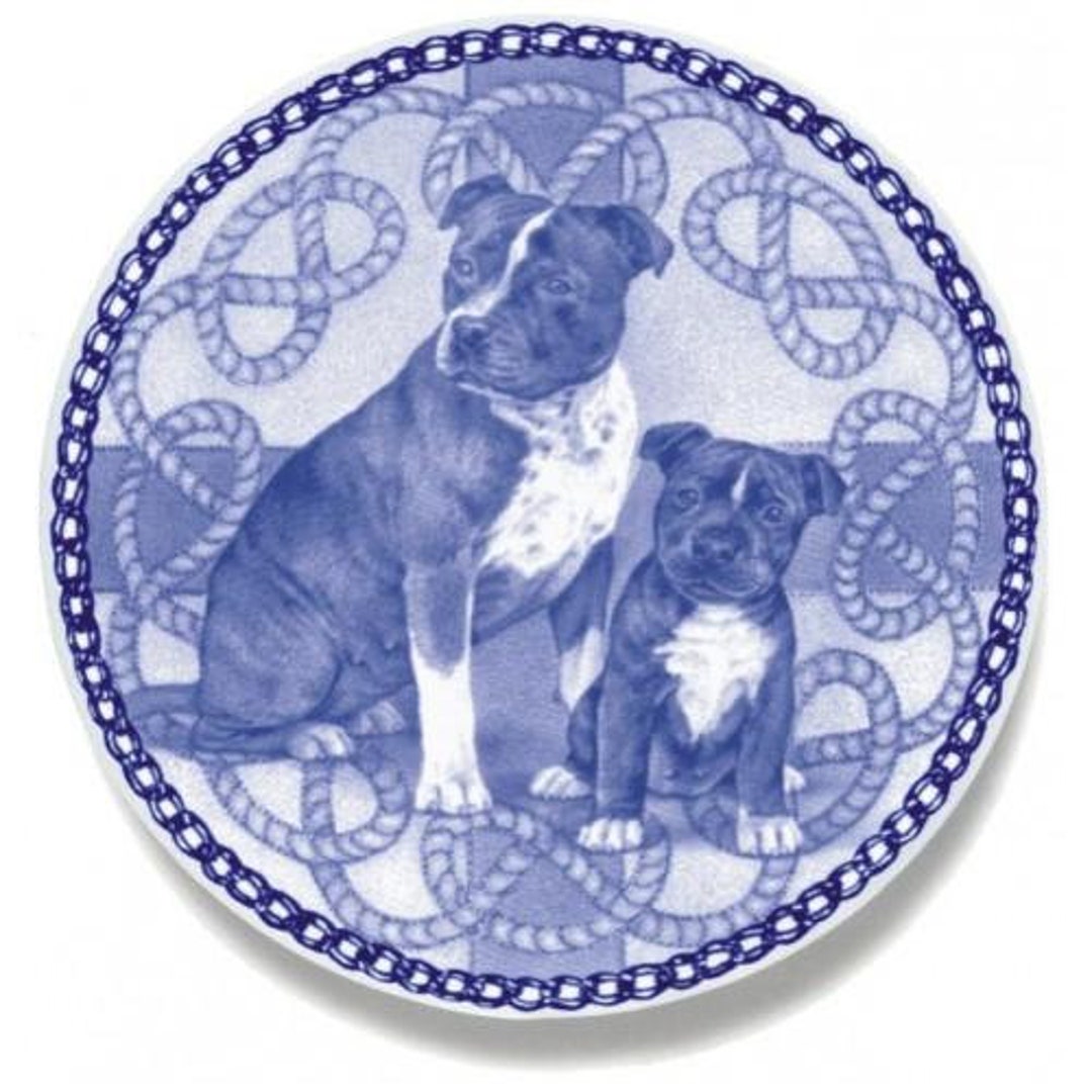 Staffordshire Bull Terrier Dog Plate Made in Denmark From the Finest ...