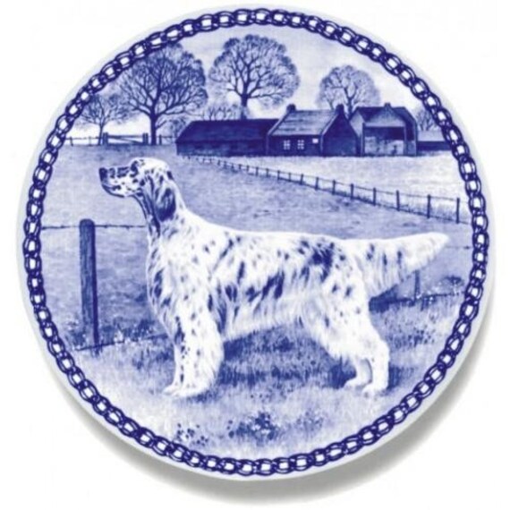 English Setter Dog Plate Made in Denmark From the Finest | Etsy