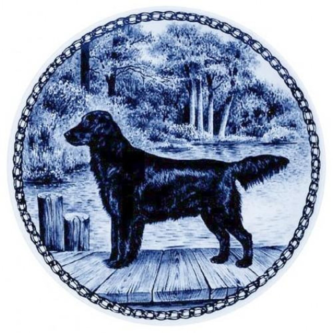 Flat-coated Retriever Dog Plate Made in Denmark From the Finest ...