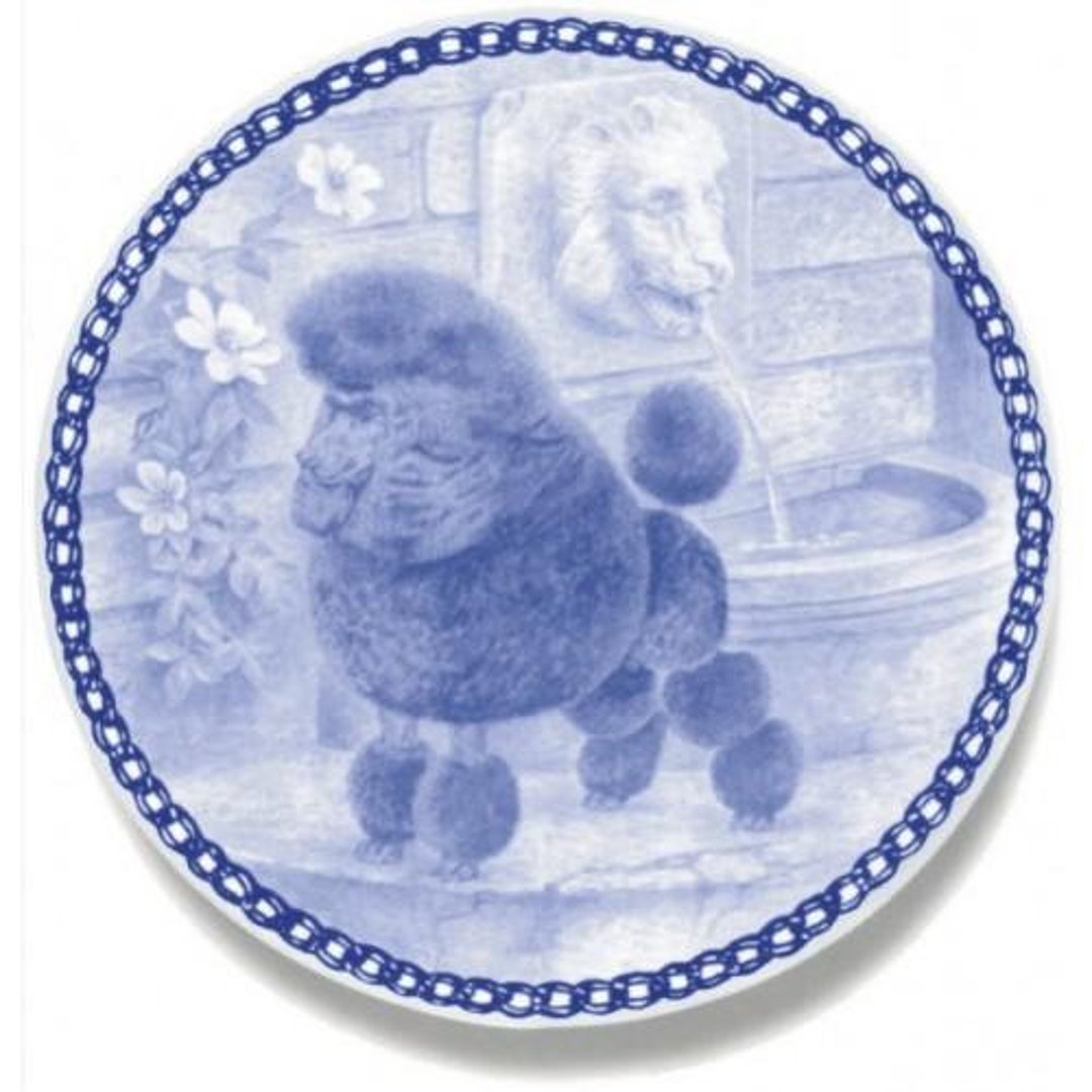 Miniature Poodle Dog Plate Made in Denmark From the Finest - Etsy