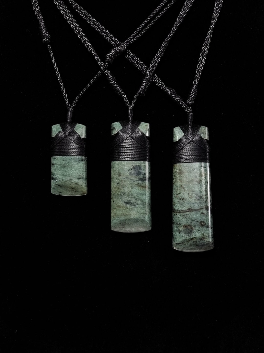 Bowenite Greenstone Pounamu Set of 3 Toki's New Zealand Hand Carved - Etsy