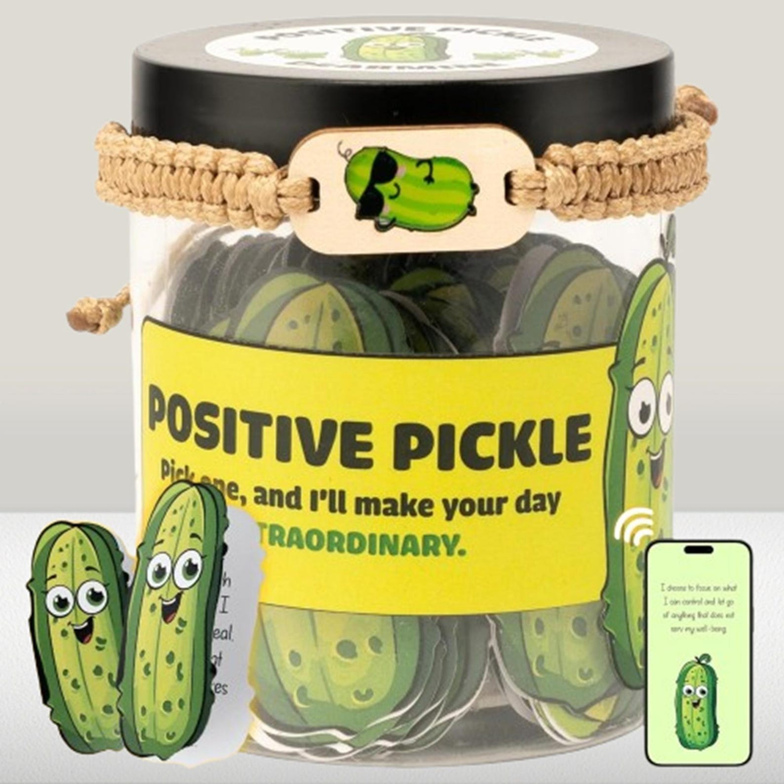 Funny Positive Pickle Affirmation Cards: Encouragement Gift Jar - Etsy