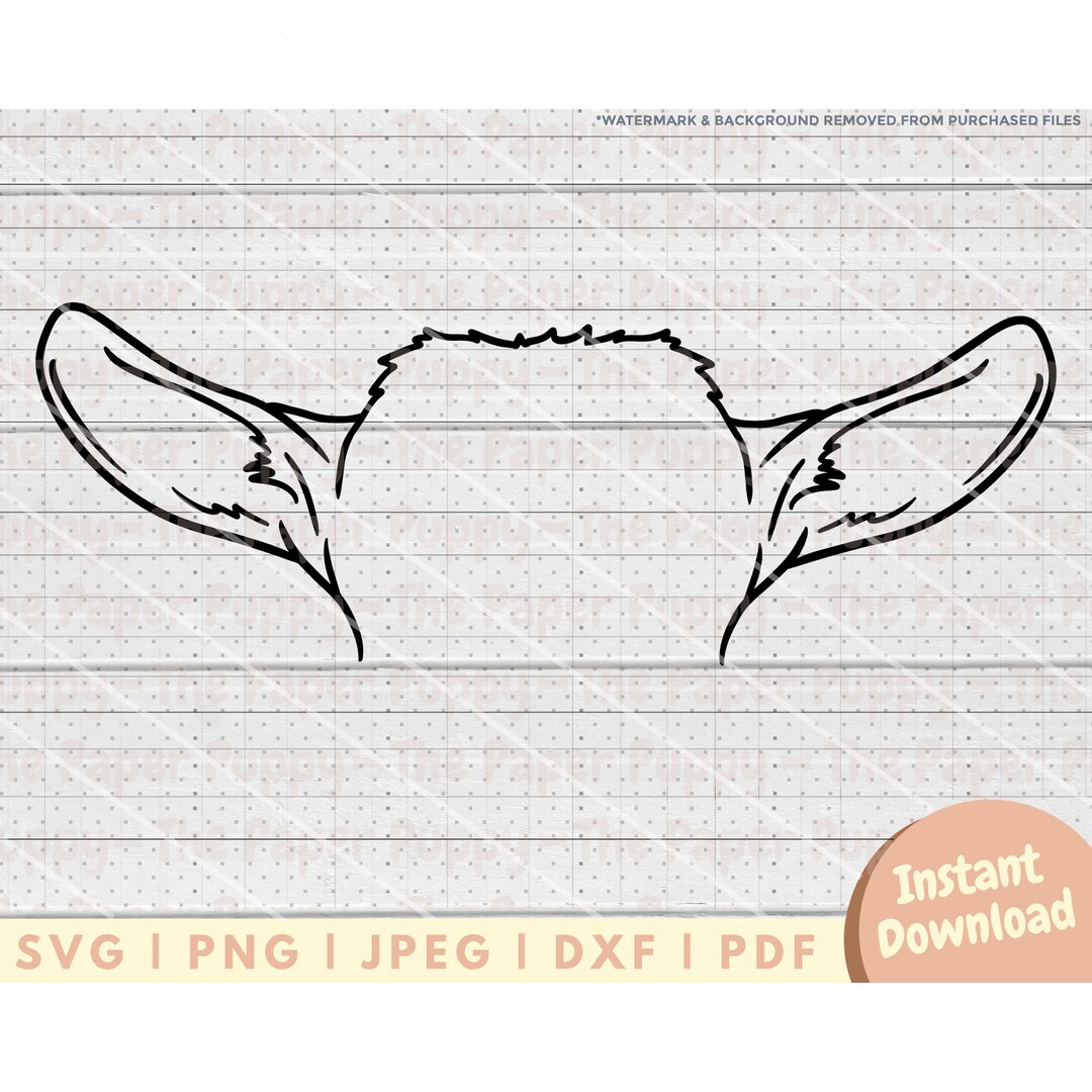 Goat Ear SVG File - PNG, PDF, Dxf, Cut File for Cutters and More ...