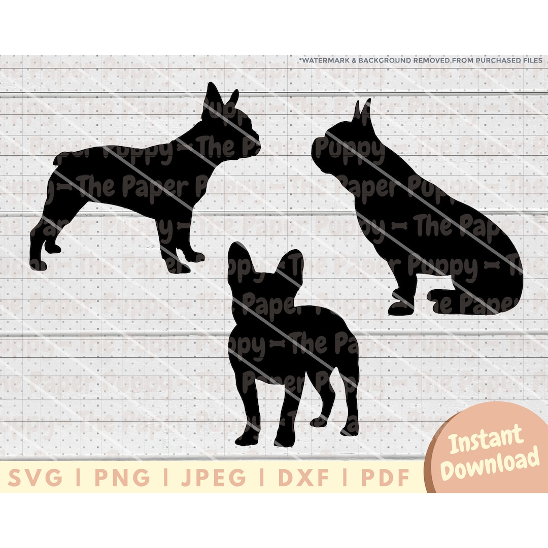 French Bulldog SVG File PNG PDF Dxf Cut File for Cutters - Etsy