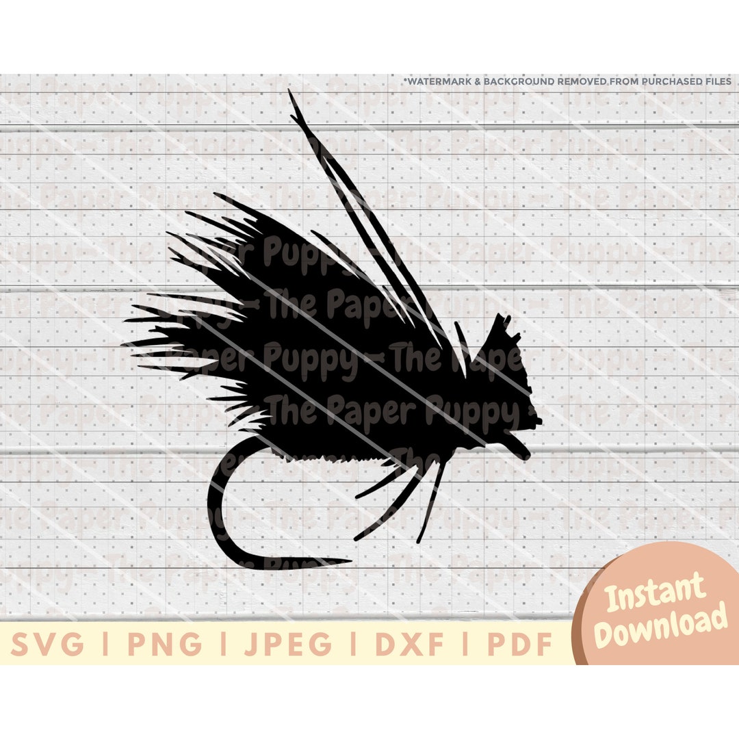 Fly Fishing SVG File - PNG, PDF, Dxf, Cut File for Cutters and More ...