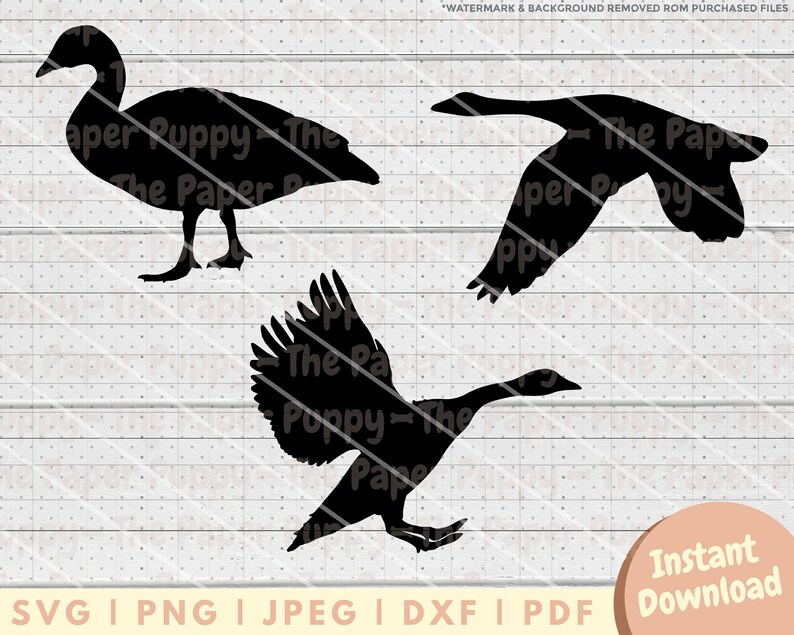 Geese SVG File - PNG, PDF, Dxf, Cut File for Cutters and More ...