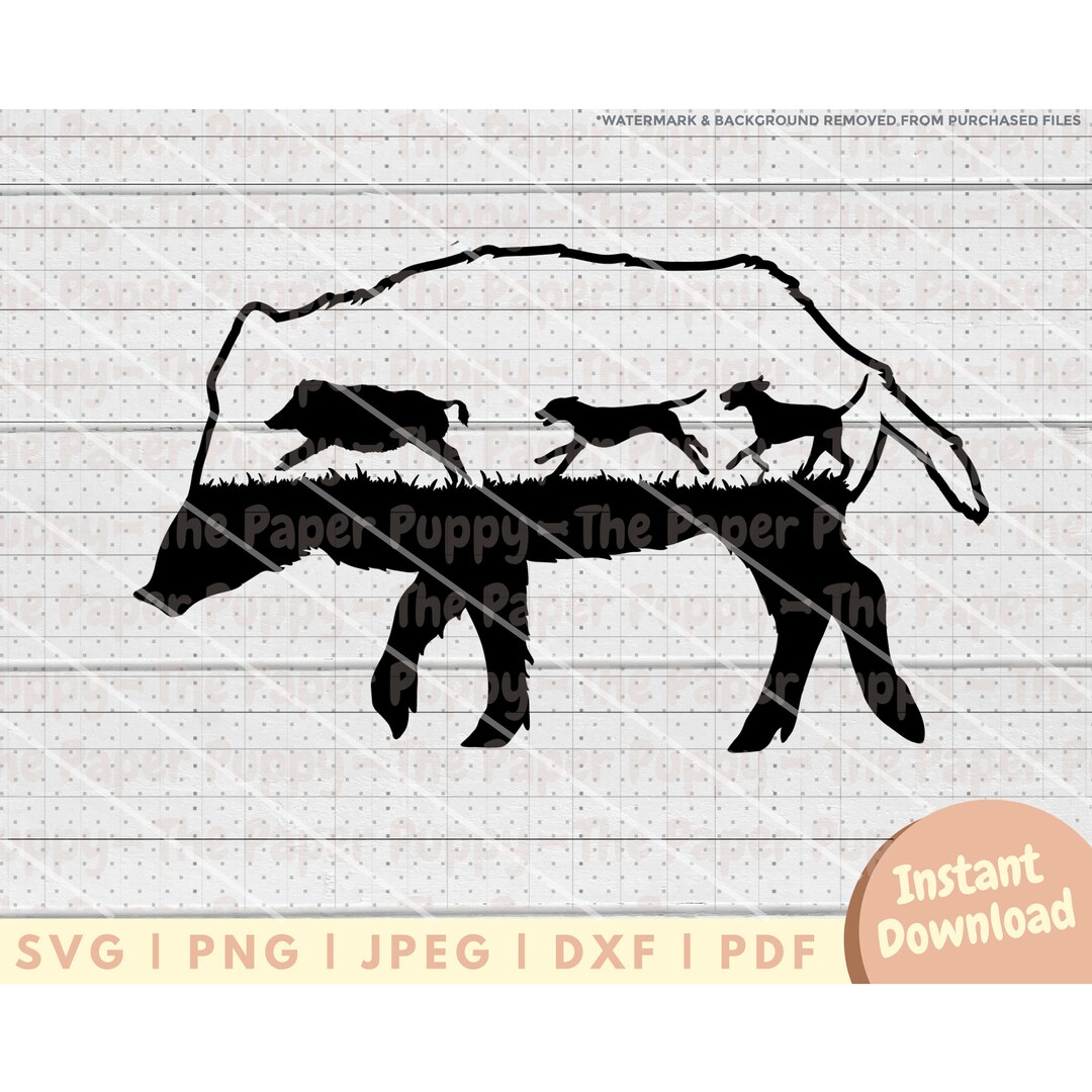 Hog Hunting SVG - PNG, PDF, Dxf, Cut File for Cutters & More - Hounds ...