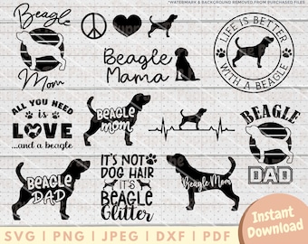 Beagle Puppy SVG 3 Beagle Puppy Cut File Beagle Puppy DXF - Etsy