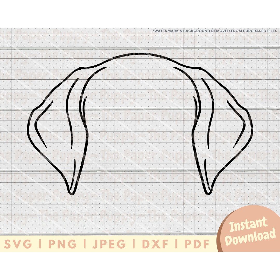 German Shorthair Pointer Ear SVG File - PNG, PDF, Dxf, Cut File for ...