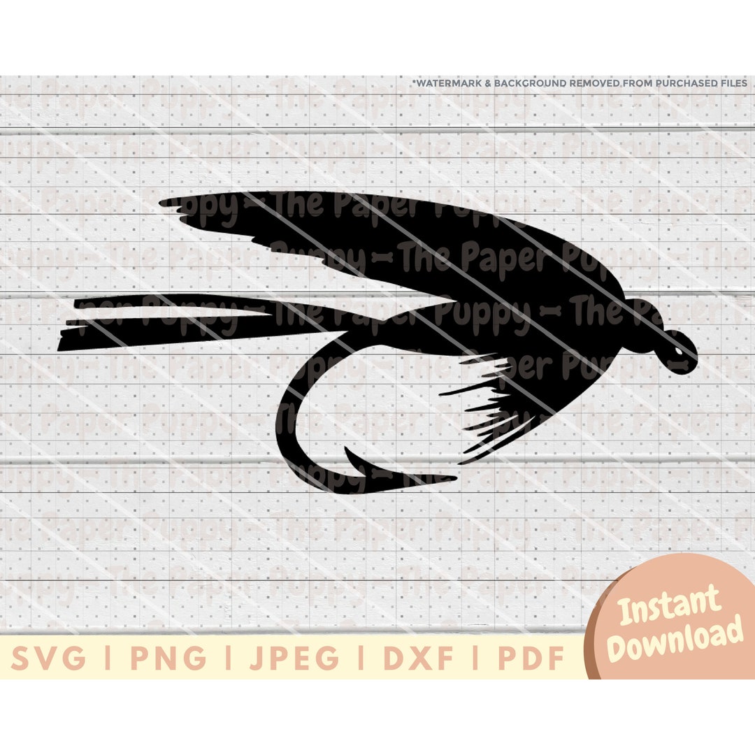Fly Fishing SVG File - PNG, PDF, Dxf, Cut File for Cutters and More ...