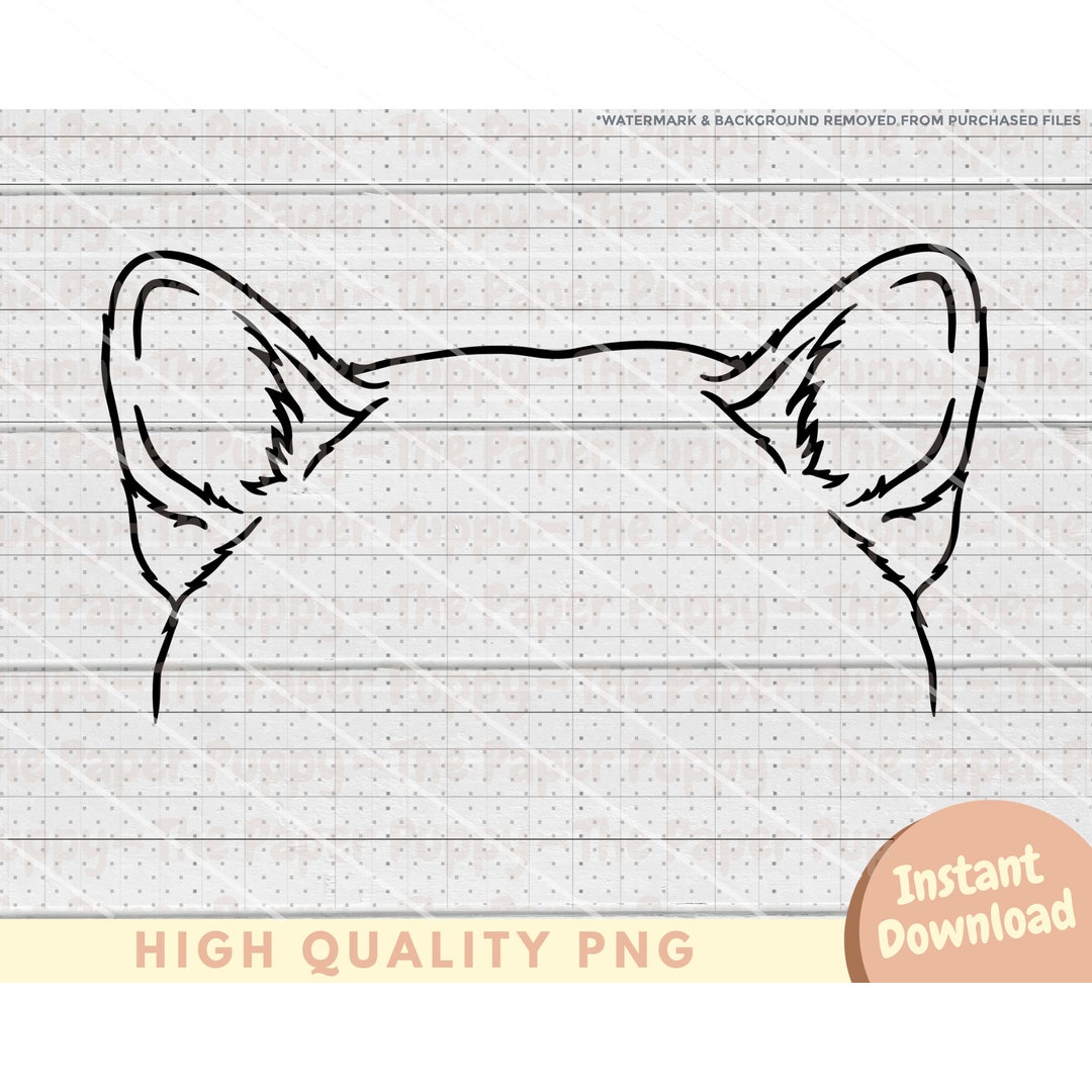 Shiba Inu Ear SVG File PNG, PDF, Dxf, Cut File for Cutters and More ...
