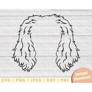 Poodle Ear SVG File - PNG, PDF, Dxf, Cut File for Cutters and More ...