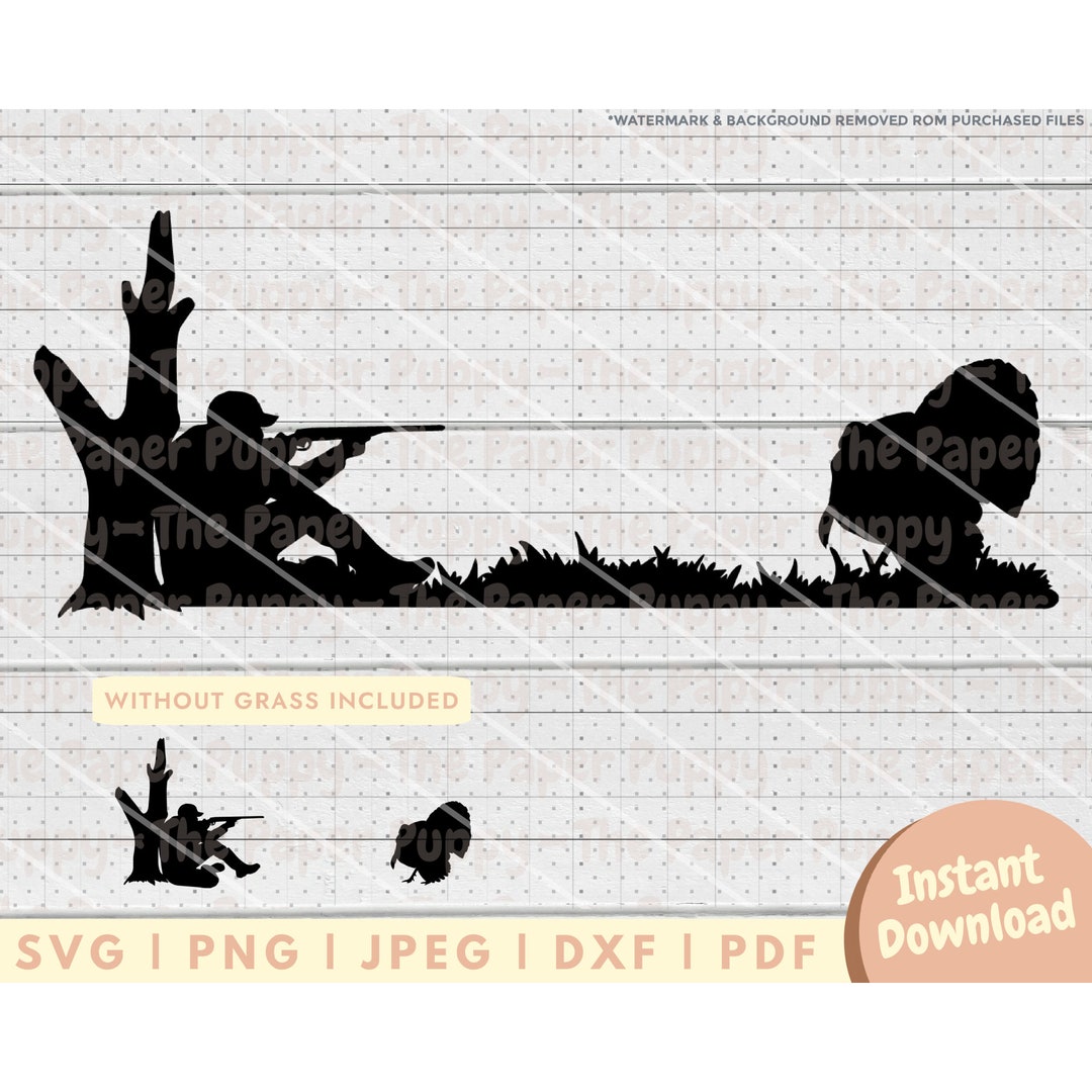 Turkey Hunting SVG - PNG, PDF, Dxf Cut File for Cutters and More ...