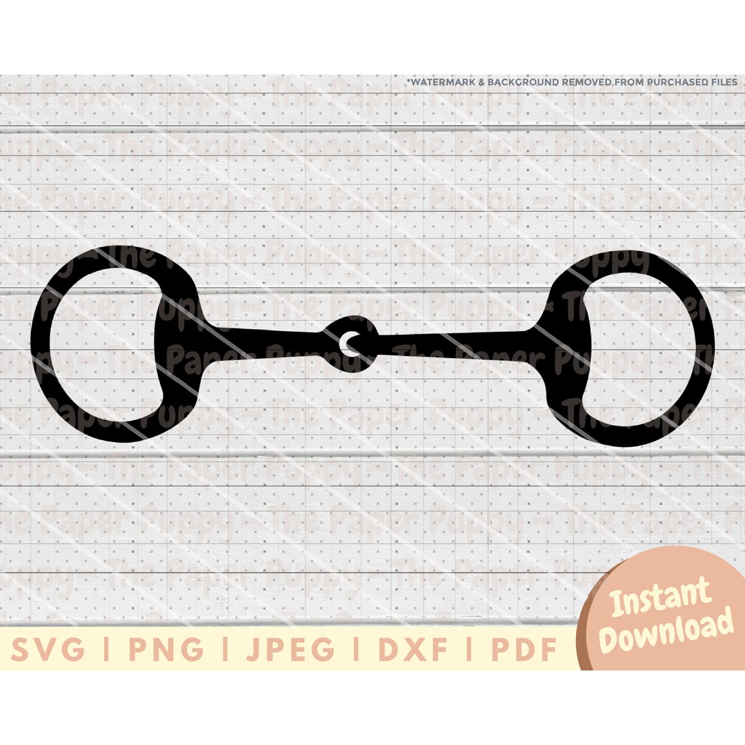 Snaffle Bit SVG File - PNG, PDF, Dxf, Cut File for Cutters and More - Horse Tack Instant Digital ...