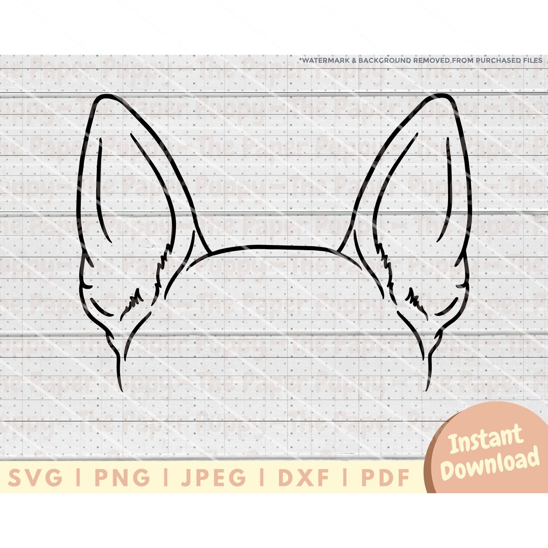 Bull Terrier Ear SVG File - PNG, PDF, Dxf, Cut File for Cutters and ...
