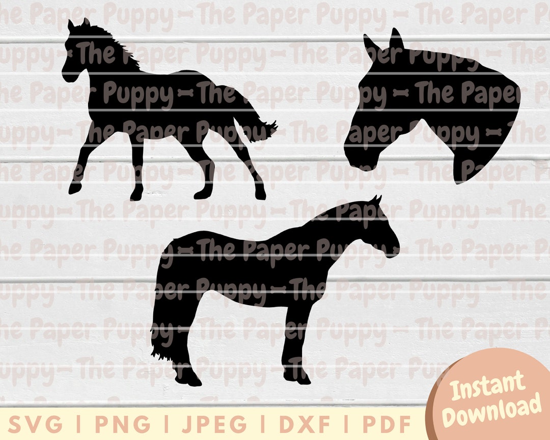 Quarter Horse SVG File PNG PDF Dxf Cut File for Cutters - Etsy