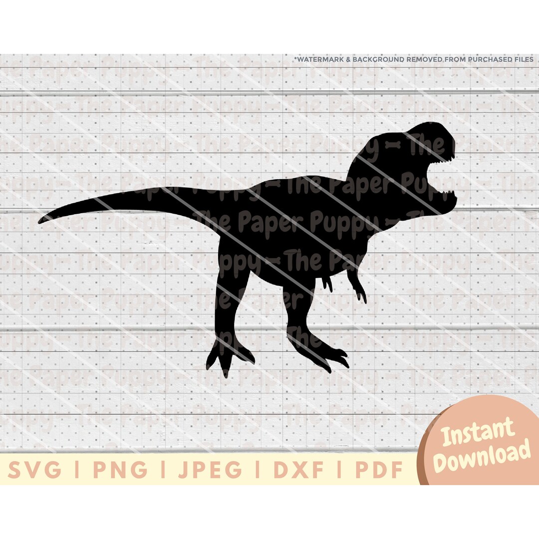 T Rex SVG File PNG, PDF, Dxf, Cut File for Cutters and More Dinosaur ...