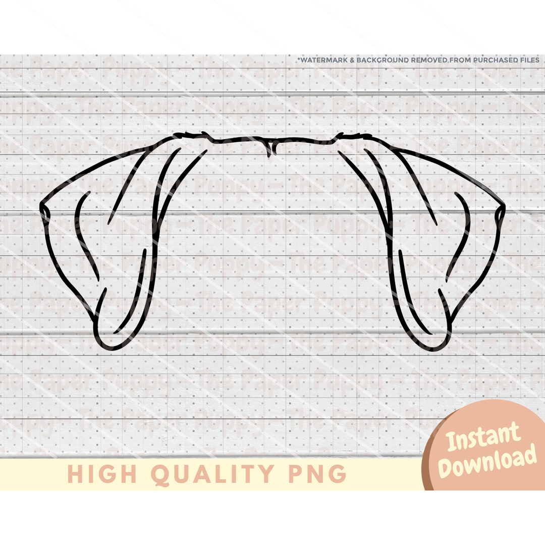 Rhodesian Ridgeback Ear SVG File PNG, PDF, Dxf, Cut File for Cutters ...