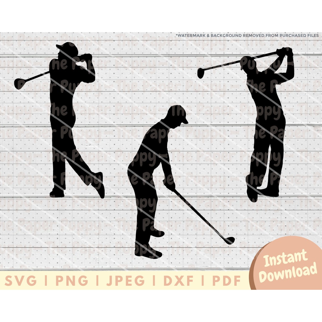 Golf SVG File - PNG, PDF, Dxf, Cut File for Cutters and More - Male ...